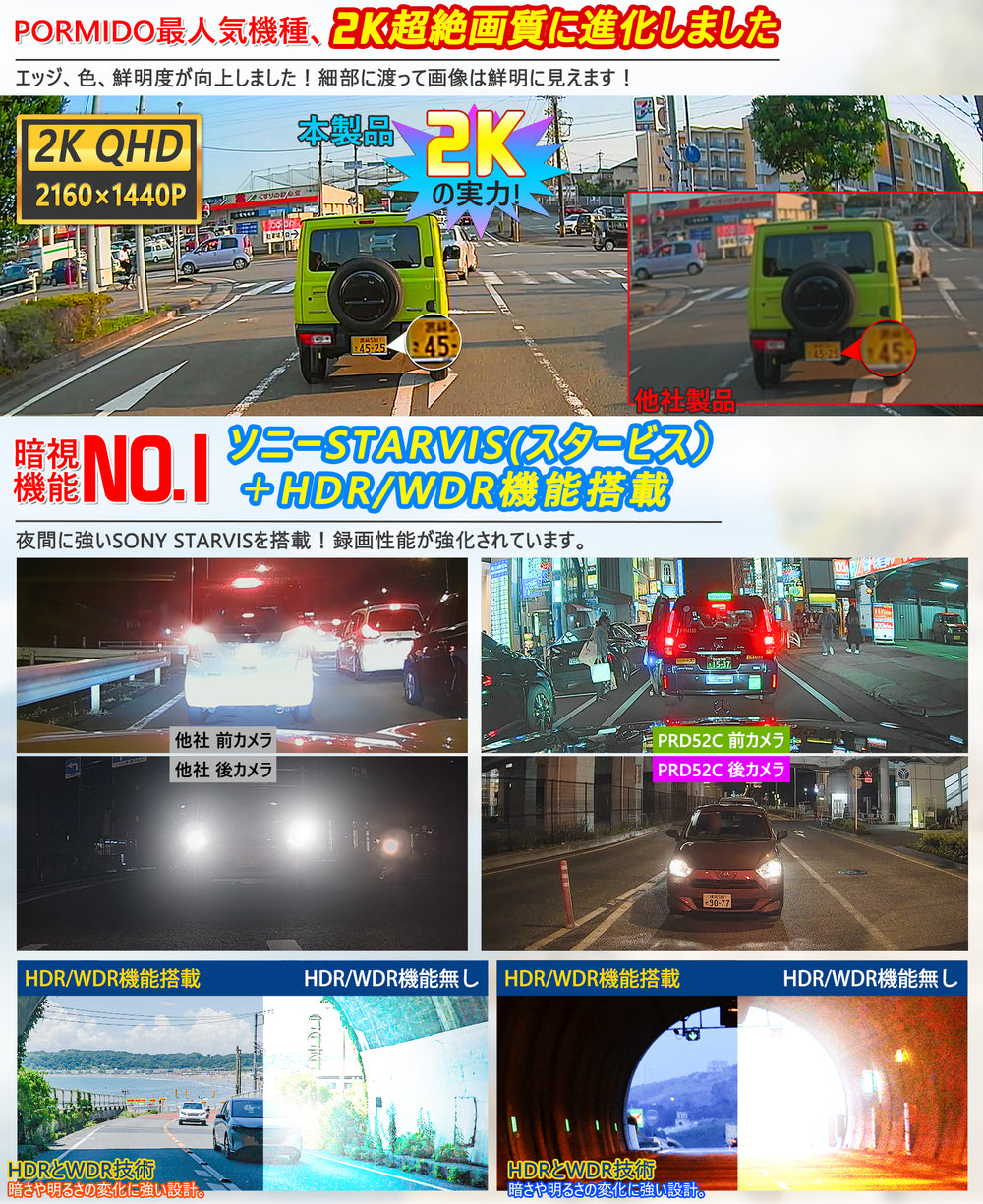 PRD52C ミラー型ドライブレコーダー – PORMIDO