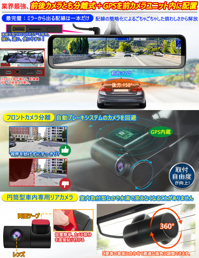 PRD52C ミラー型ドライブレコーダー – PORMIDO